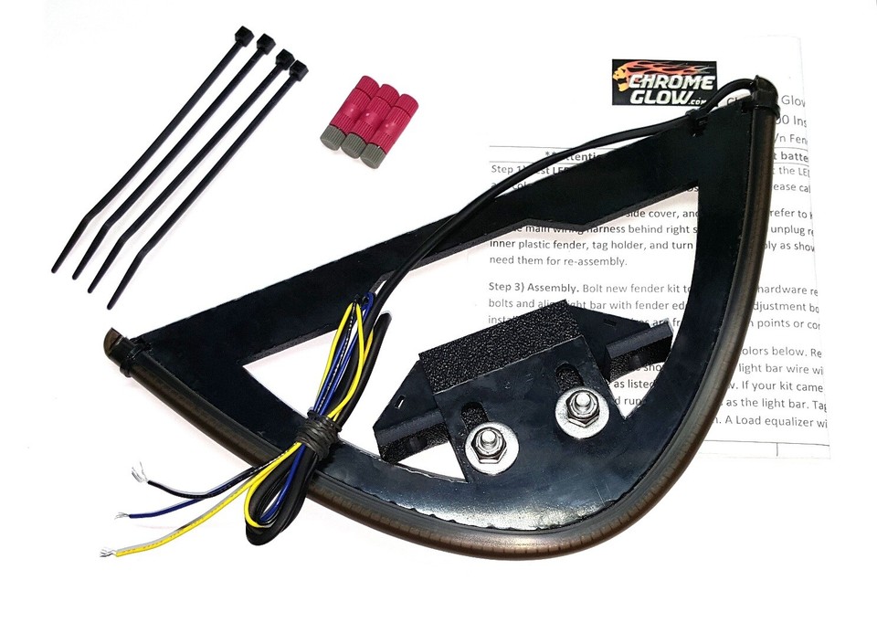 Kawasaki Vulcan 900 Custom Red LED Fender Turn Signal Light Bar - Clear ...