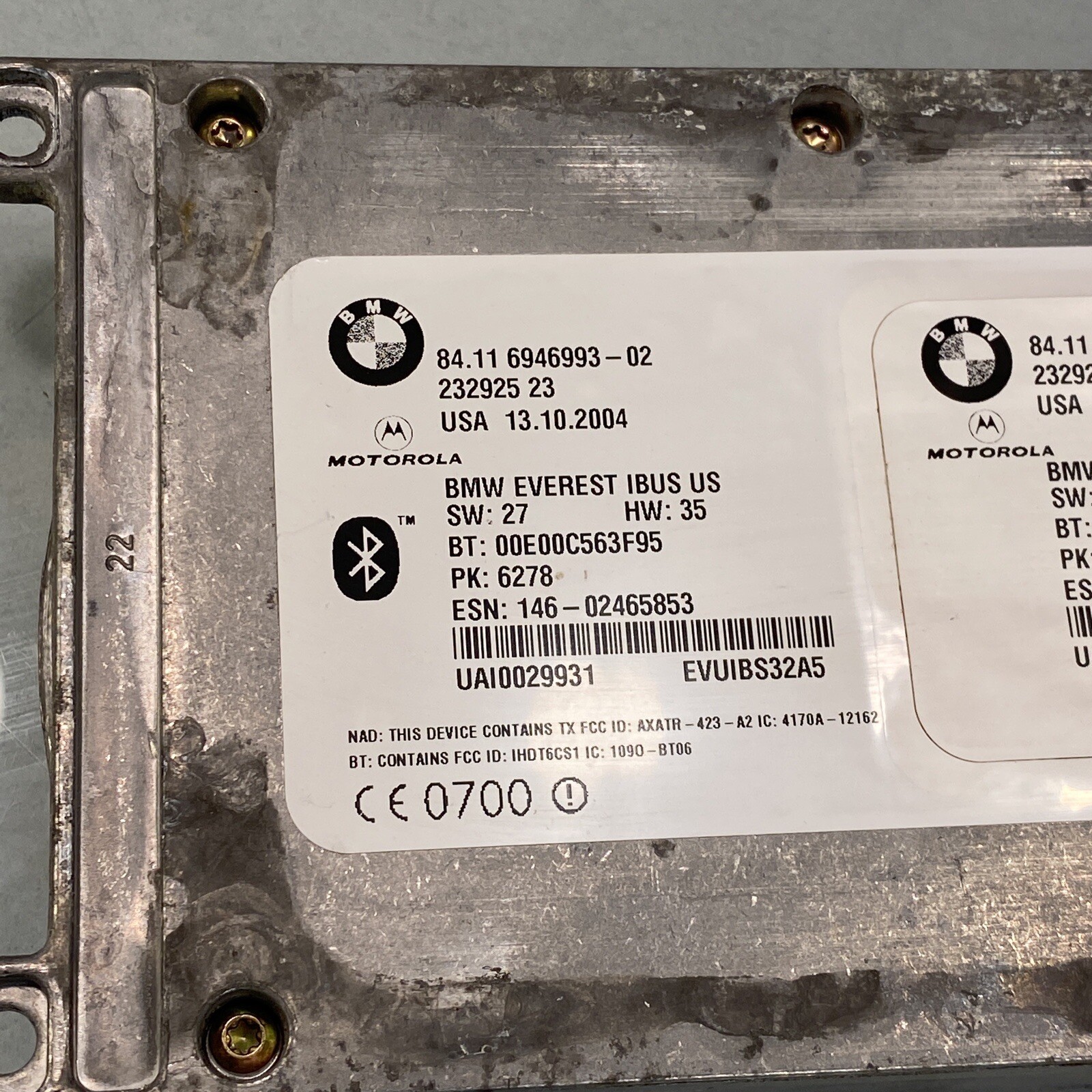 04-06 BMW E46 X3 E83 X5 E53 BLUETOOTH MODULE TELEMATICS COMMUNICATION ...