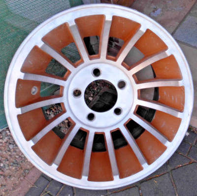 VINTAGE WESTERN CYCLONE 2 ALUMINUM 14" x 8" UNILUG WHEEL. 5 LUG x 4.5 ...