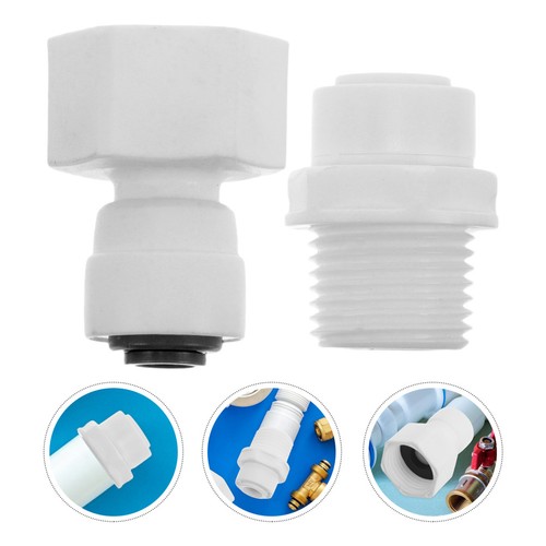 2 Pcs Reducing Straight Union Connector Plastic Quick Connect for Water ...