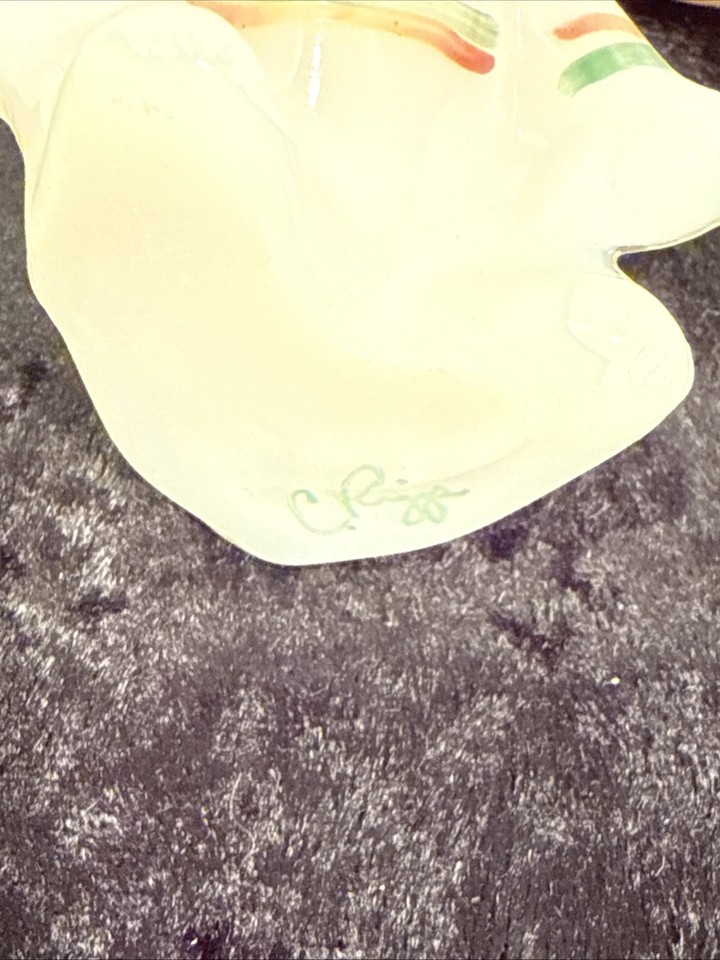 Fenton Mouse, pink and white, Hand painted and signed by C Riggs | eBay