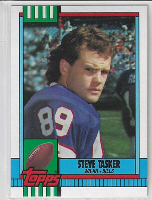 1990 Topps #202B Steve Tasker Buffalo Bills Northwestern Disclaimer | eBay
