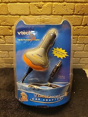 NEW Vtech V-Smile Pocket Car Adapter For Power on The Go 6 Foot Cord ...