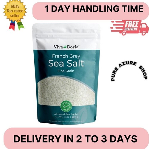 Light Grey Celtic Sea Salt (No Additives) Resealable Bag 1.5LB and ...