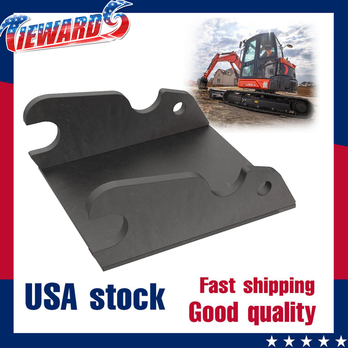 Quick Attach Bucket Ears Attachment Plate For Kubota U55 KX057 KX191 ...