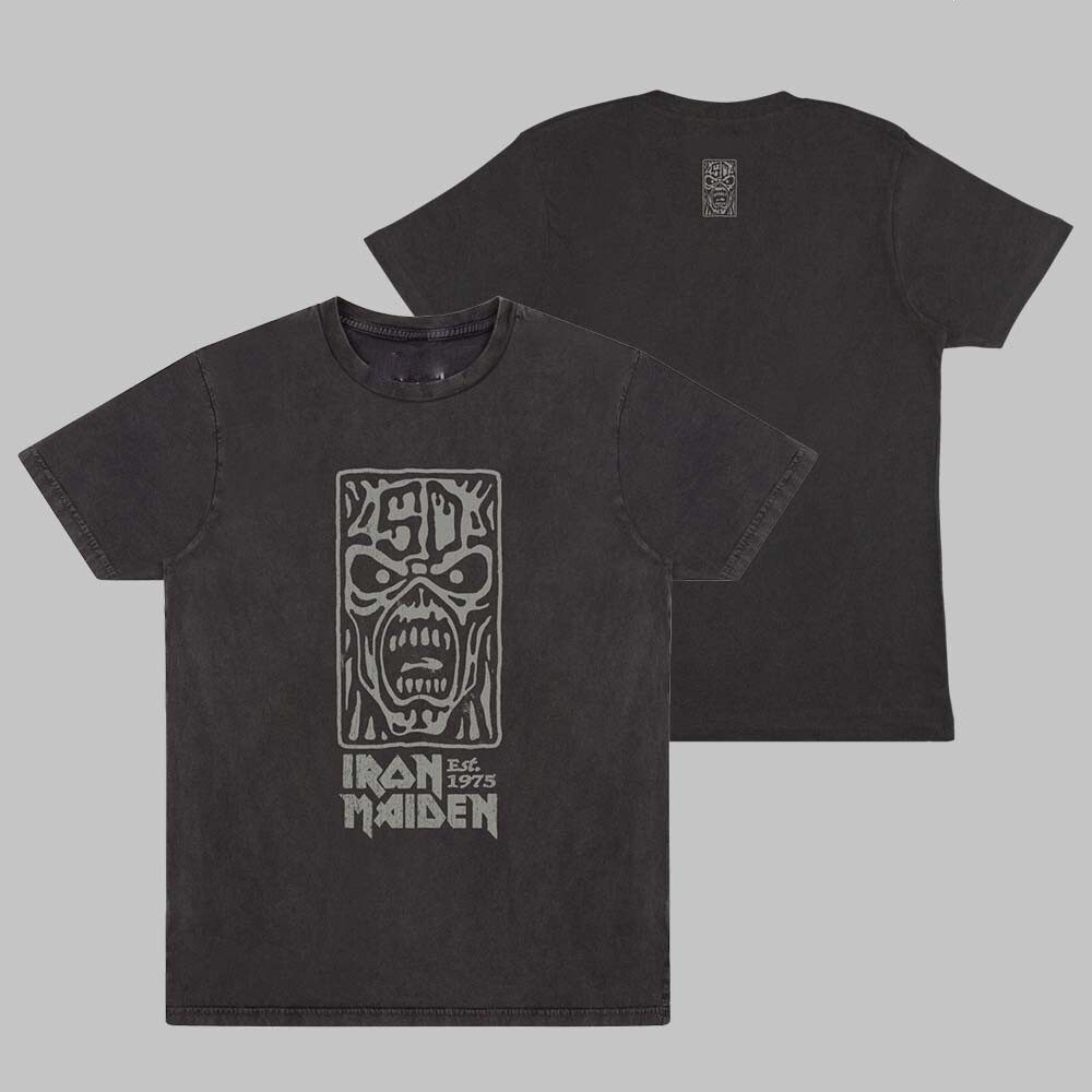 Iron Maiden Est 1975 50th Anniversary Logo Stamp Blac… - Gem