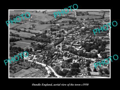 OLD 6 X 4 HISTORIC PHOTO OF OUNDLE ENGLAND AERIAL VIEW OF THE TOWN ...