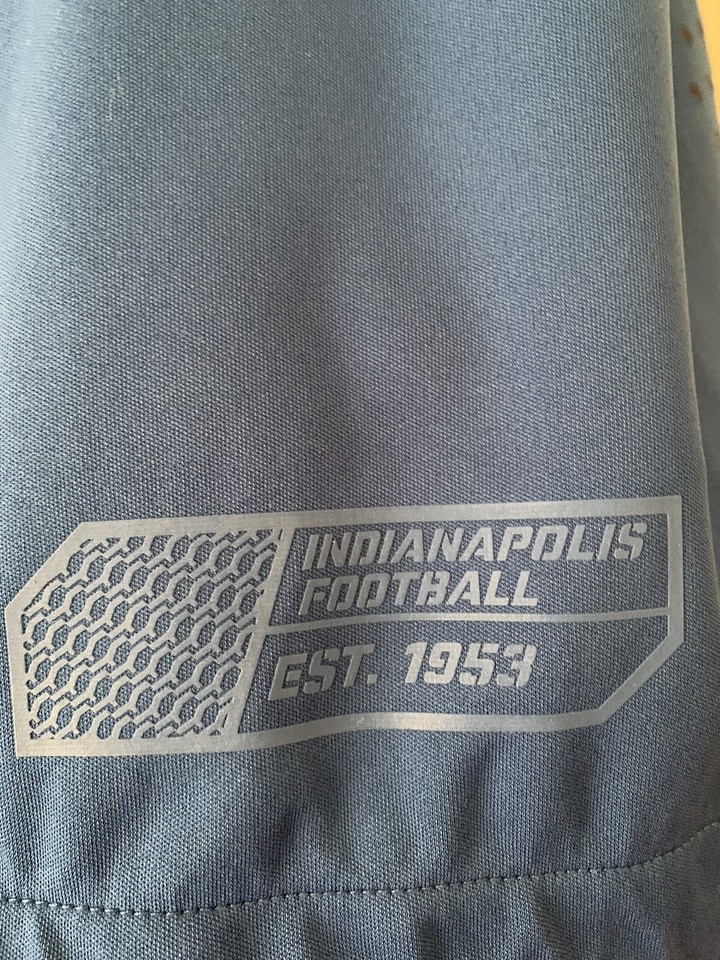 NIKE SUPER SHARP NFL COLTS BLUE & WHITE POLYESTER HALF ZIP JACKET ...