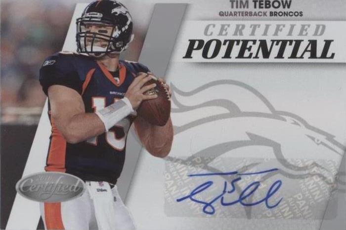 2010 Certified - Certified Potential Tim Tebow #24 Signatures /25 (AU ...