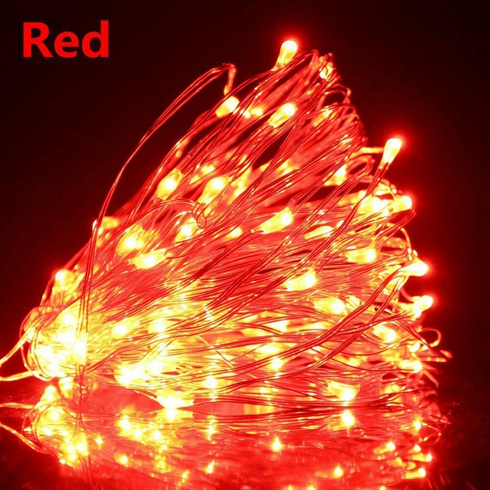 USB Plug In 100 LED Fairy String Lights DIY Micro Copper Wire Xmas ...