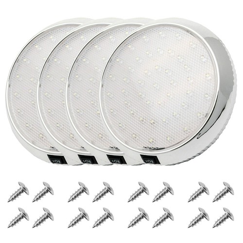 4PCS 46-LED 12V CARAVAN BOAT TRUCK CAR INTERIOR ROOF CEILING DOME CABIN ...