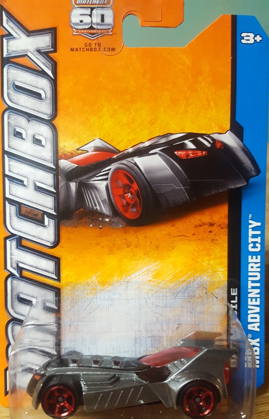 Matchbox Batmobile MBX Adventure City Gotham City Silver 1:64 Scale New ...