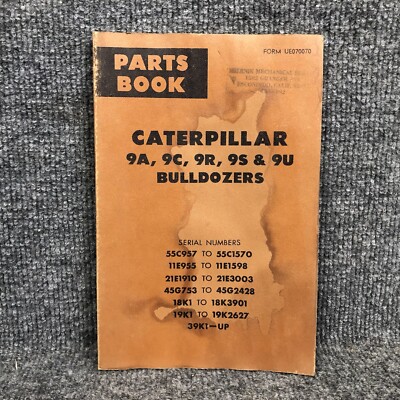 OEM CAT Caterpillar 9A, 9C, 9R, 9S & 9U Bulldozers Parts Book | eBay
