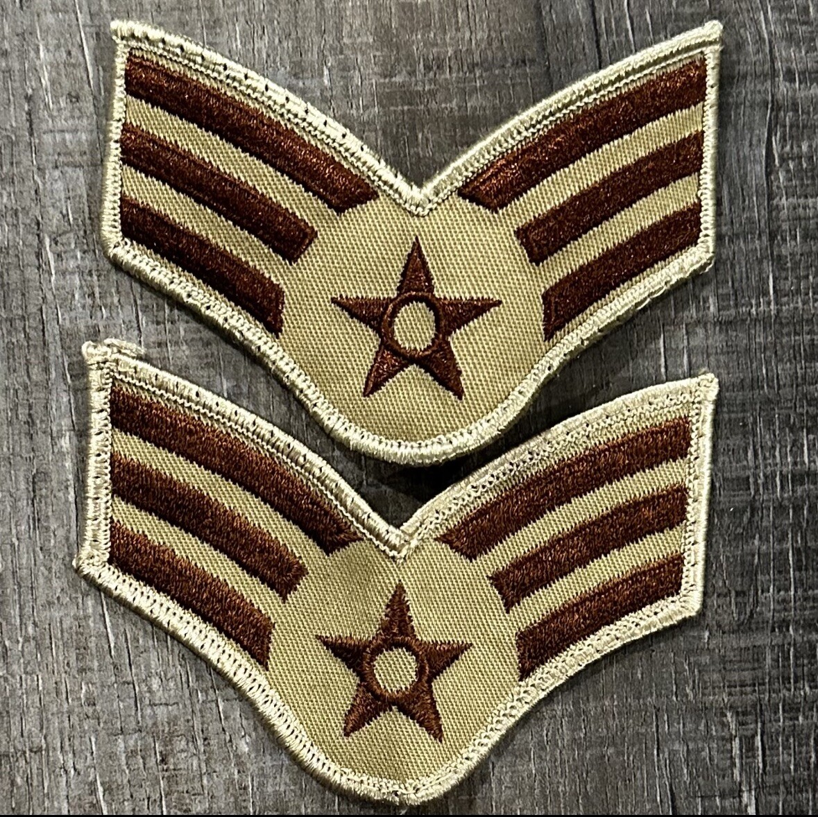 Vintage USAF Air Force Large SrA E-4 DCU Desert Camo Military Rank ...