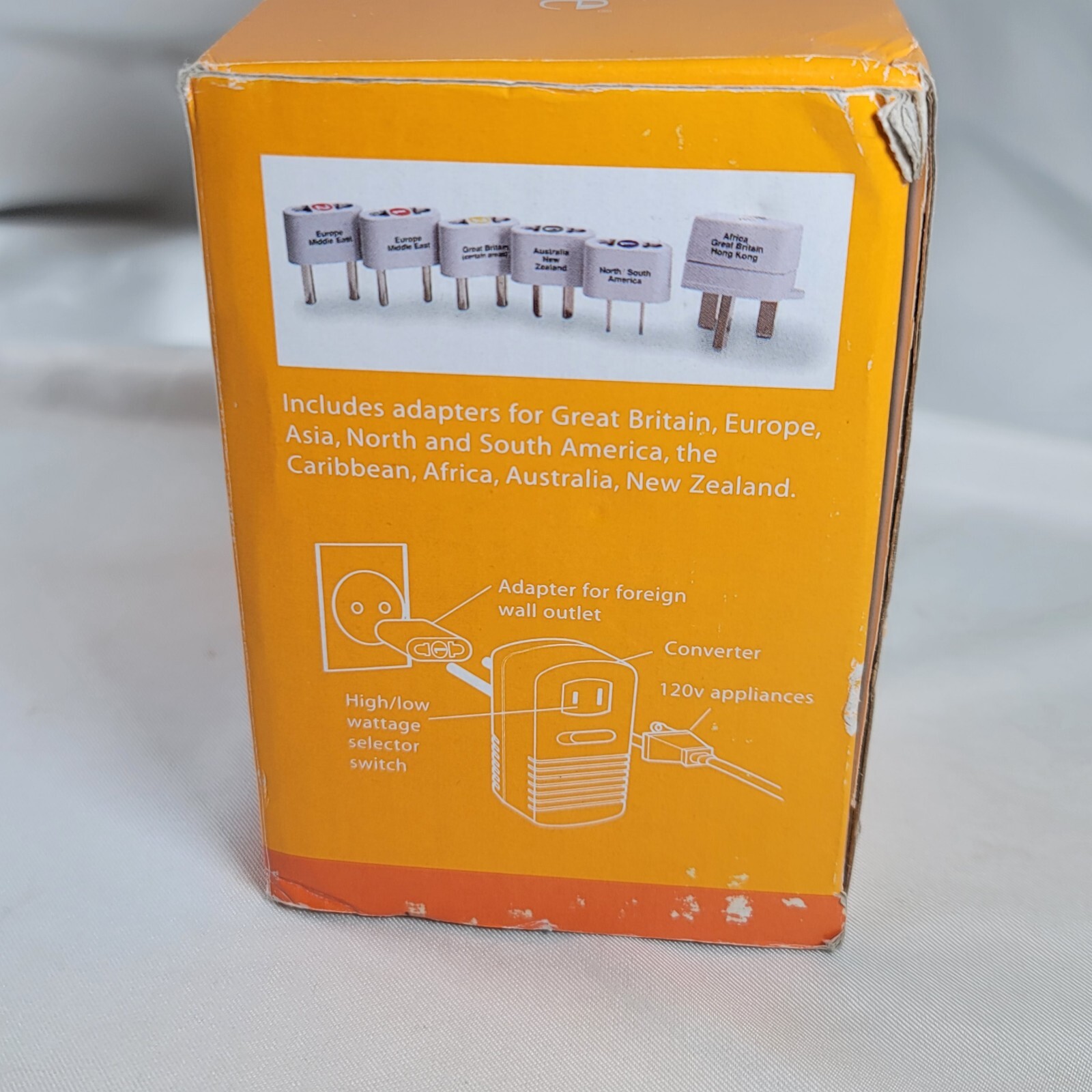 Brookstone Dual Wattage Converter Kit Travel Voltage Adapter Plugs 1800 ...