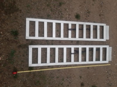 68" Highland Ramparts Aluminum Loading Ramps For Truck Bed W/ Retainer ...