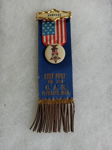 PLYMOUTH MICHIGAN GAR CIVIL WAR VETERAN GRAND ARMY REPUBLIC DBLE ...