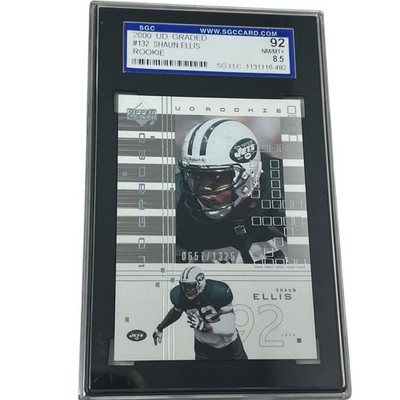 Shaun Ellis 2000 Upper Deck Graded #132 Rookie Card /1325 SGC 92 8.5 RC ...