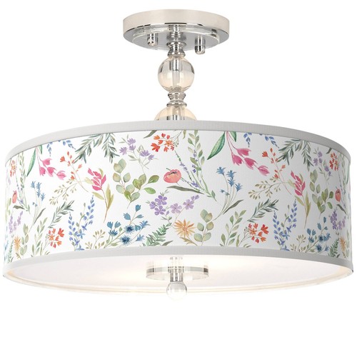 Giclee Gallery Spring's Joy 16" Wide Semi-Flush Ceiling Light ...