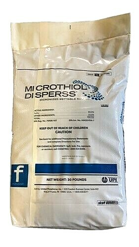 Microthiol Disperss Fungicide - 30 Pounds (Certified Organic Sulfur) NO ...