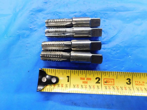 4pcs UNION BUTTERFIELD HSS PIPE TAPS 1/8" 27 NPTF INTERRUPTED TOOTH ...