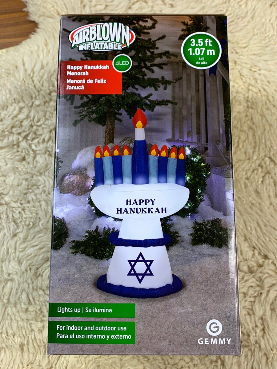 Inflatable Menorah Yard TURNMEON 6 Foot Inflatable Hanukkah Menorah