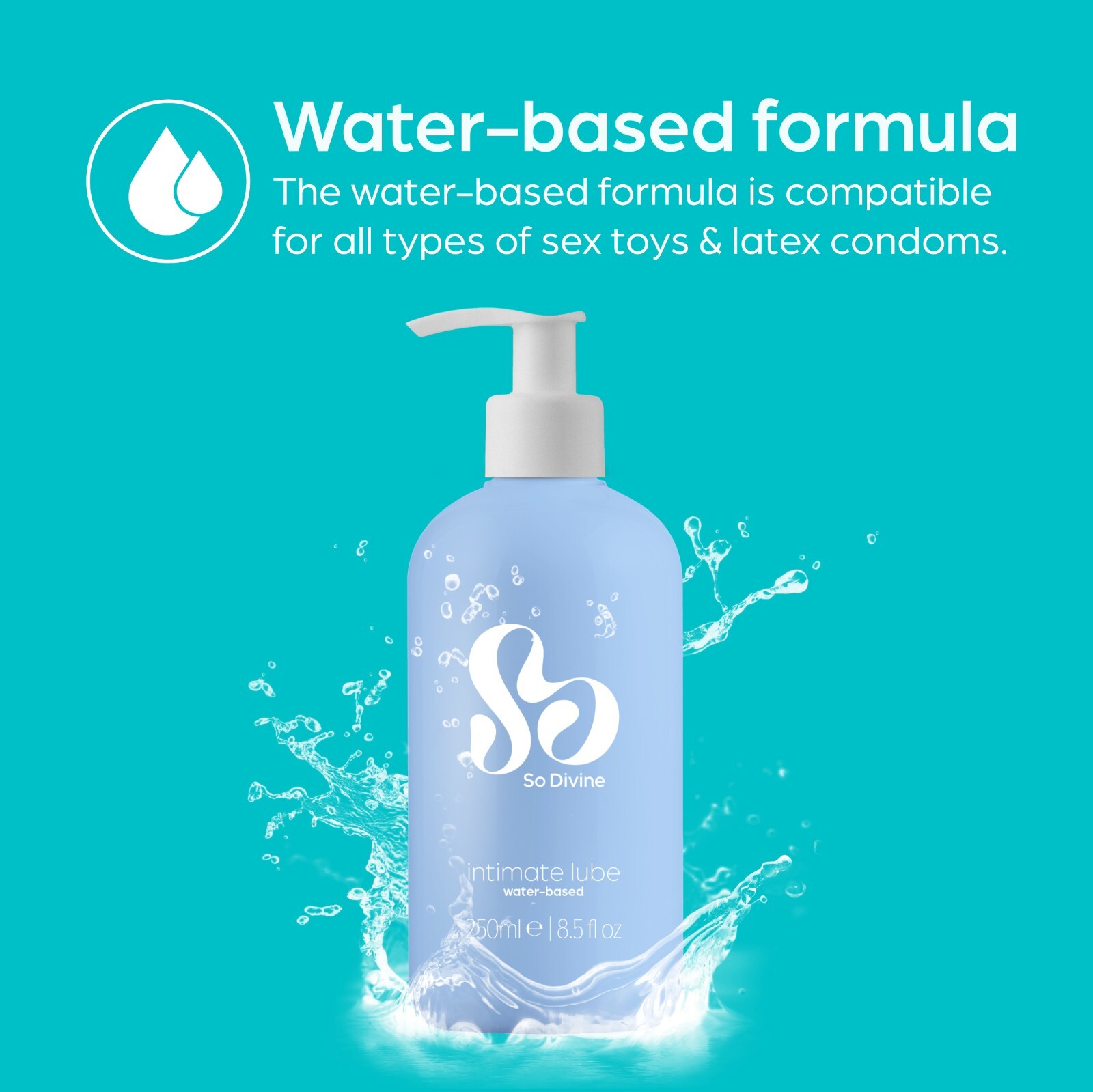So Divine Intimate Water-Based Lubricant 250ml | body safe lube, vegan ...