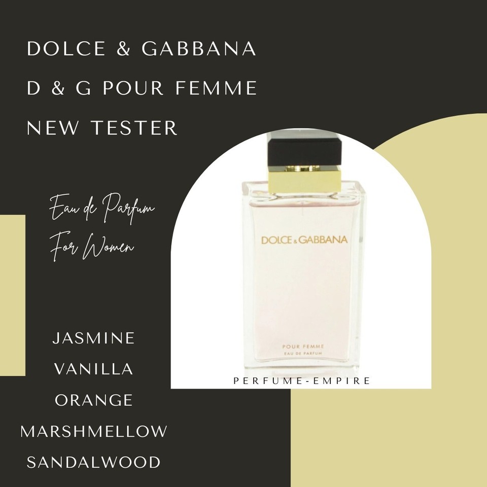 D & G Pour Femme by Dolce & Gabbana Perfume EDP 3.3 / 3.4 oz New Tester ...