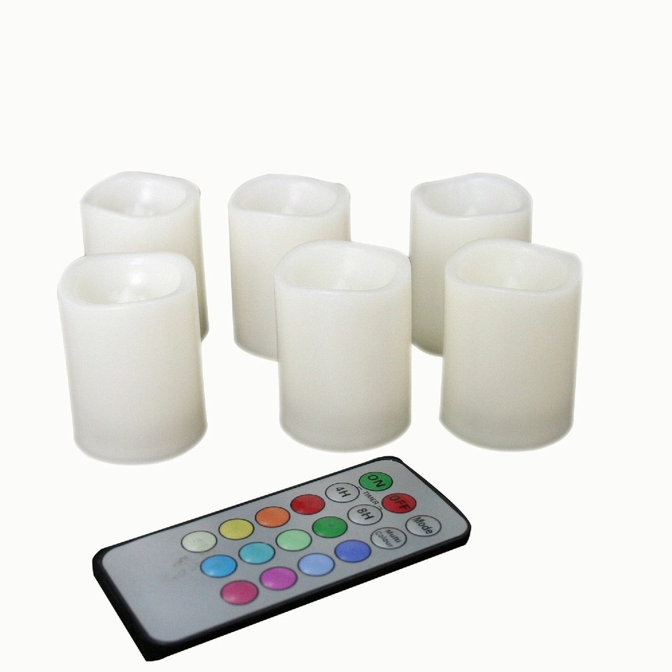 Flameless LED Battery Operated Color Changing Votive Candles with ...