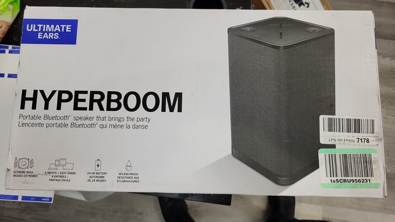 Ultimate Ears Hyperboom Portable & Home Wireless Bluetooth Speaker ...