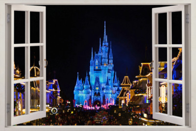 Disney Castle 3D Window Decal Wall Sticker DIY Decor Art Mural Kids ...