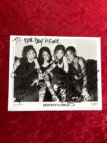 DESTINY'S CHILD ORIGINAL 4 MEMBERS! BEYONC B/W AUTHENTIC AUTOGRAPHED ...