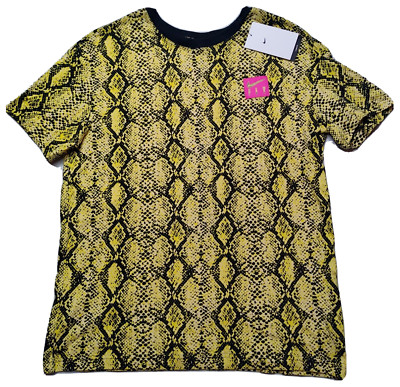 NEW The Nike Tee Loose Fit Yellow Snake Print Women's Size Small #5 | eBay