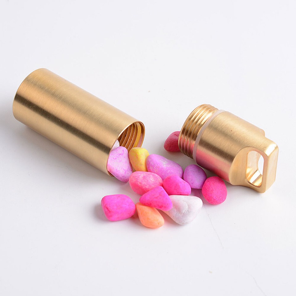 EDC Pill Case Capsule Medicine Outdoor Tool Organizer Pendant Necklace ...
