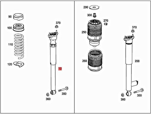Genuine MERCEDES W212 E-CLASS W212 Shock absorber 2123204630 | eBay