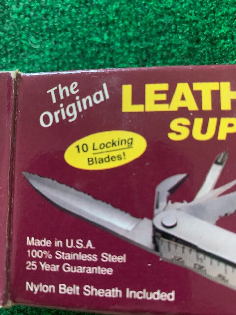 THE ORIGINAL LEATHERMAN SUPER TOOL WITH 10 LOCKING BLADES NEW IN ...