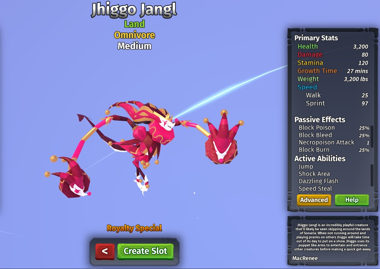 Jhiggo Jangl Species | Creatures of Sonaria | Roblox | eBay