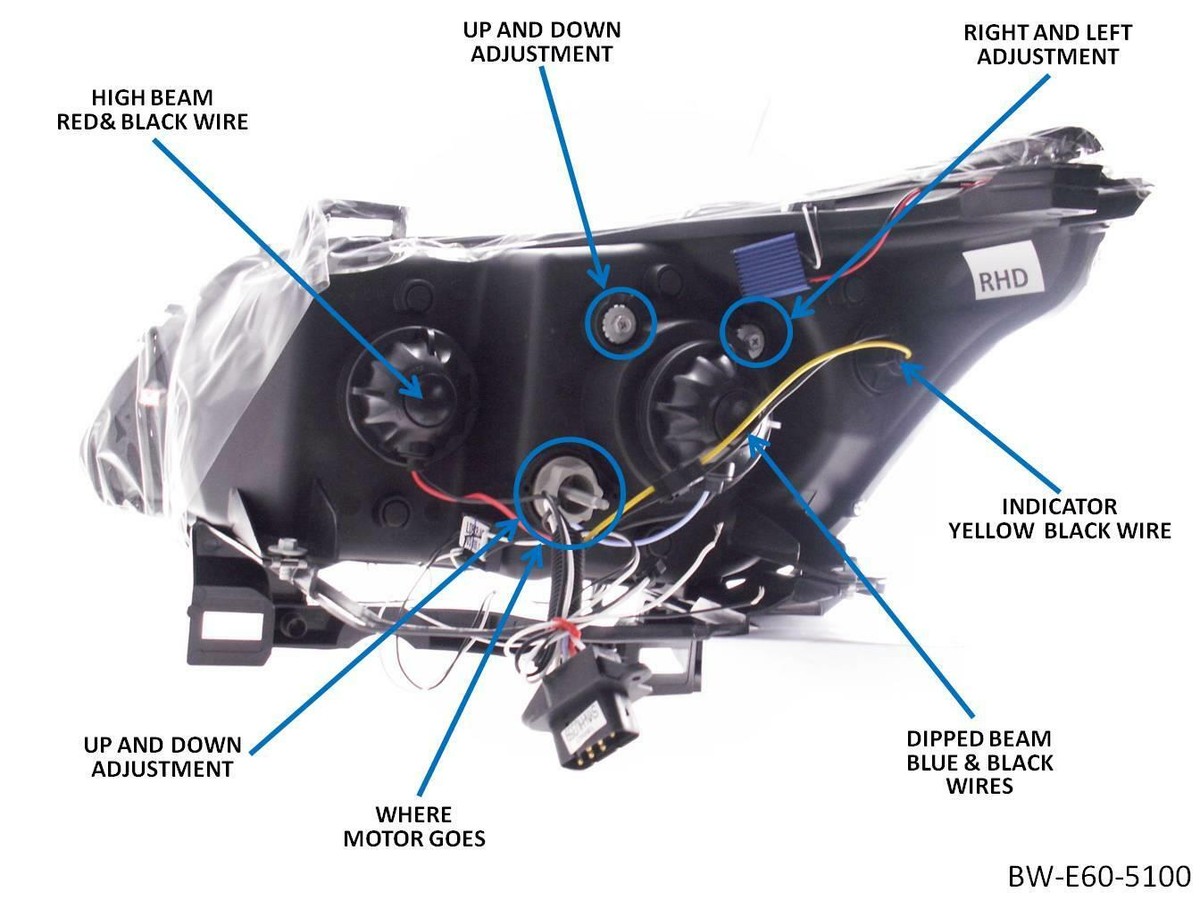 Diagrama de fiação do farol BMW E60