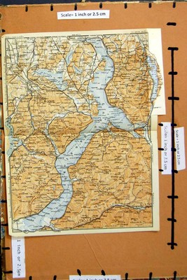 Original Old Vintage Print Map 1928 Italy Lago Maggiore Gozzano Ascona ...
