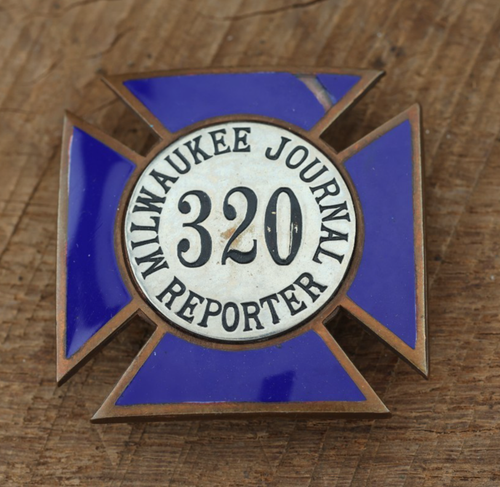 Circa 1900 Milwaukee Journal Reporter Badge - Maltese Cross | eBay