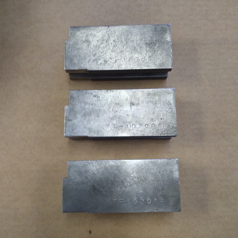 3 PC. SOFT CHUCK JAW KT-10200F CUT 4.5"X 2"x 1.5" For 10" CHUCK | eBay