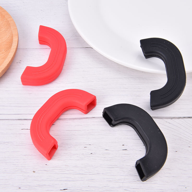 Silicone Anti-Scald Pot Handle Protectors Non-Slip Clip Sleeves Heat ...