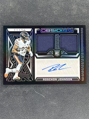 2023 Obsidian Roschon Johnson RC Rookie Auto Dual Jersey Ink RJA /199 ...