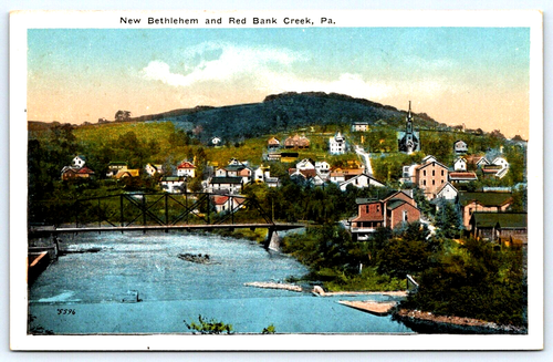 Postcard View of Red Bank Creek and New Bethlehem PA | eBay