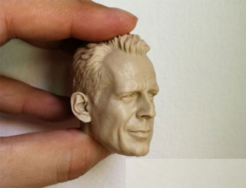 Bruce Willis Head Model 1/6 scale Unpainted For 12" Male Action Figure ...