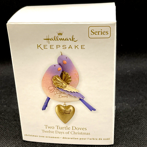HALLMARK KEEPSAKE ORNAMENT 2012 ~TWO TURTLE DOVES~ TWELVE DAYS OF ...
