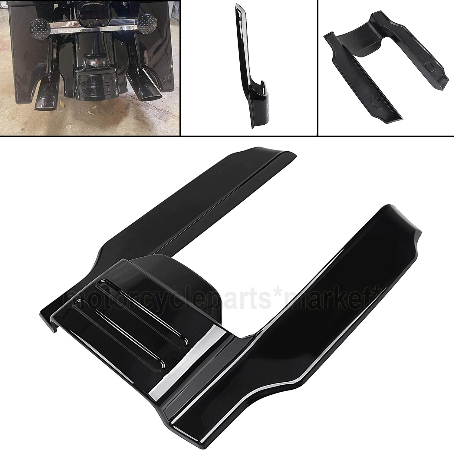 5" Rear Fender Extension Stretched Filler ABS for Harley Road King ...