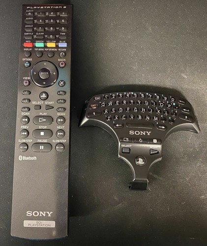 Sony Playstation 3 PS3 Blu Ray Remote CECHZR1E & Wireless Keypad ...