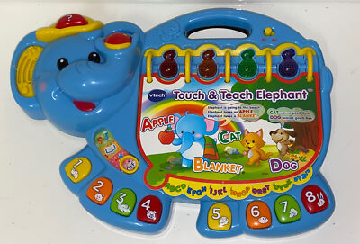 VTech Touch and Teach Elephant ABC Numbers Light Sound Learning Toy for ...