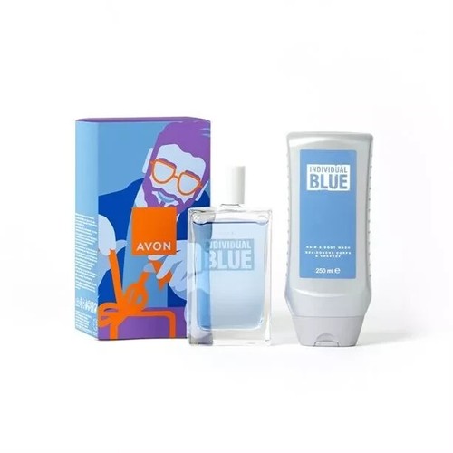 Avon Individual Blue Eau de Toilette 100ml Gift Set + 250ml Body Wash ...